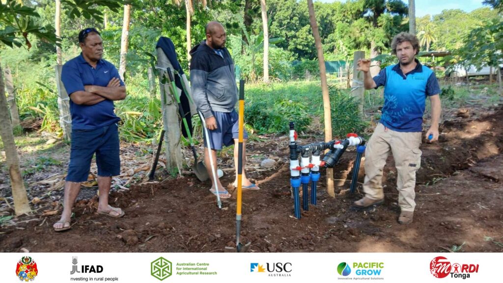 Drip irrigation systems helping MAFF during hardships. - MORDI Tonga